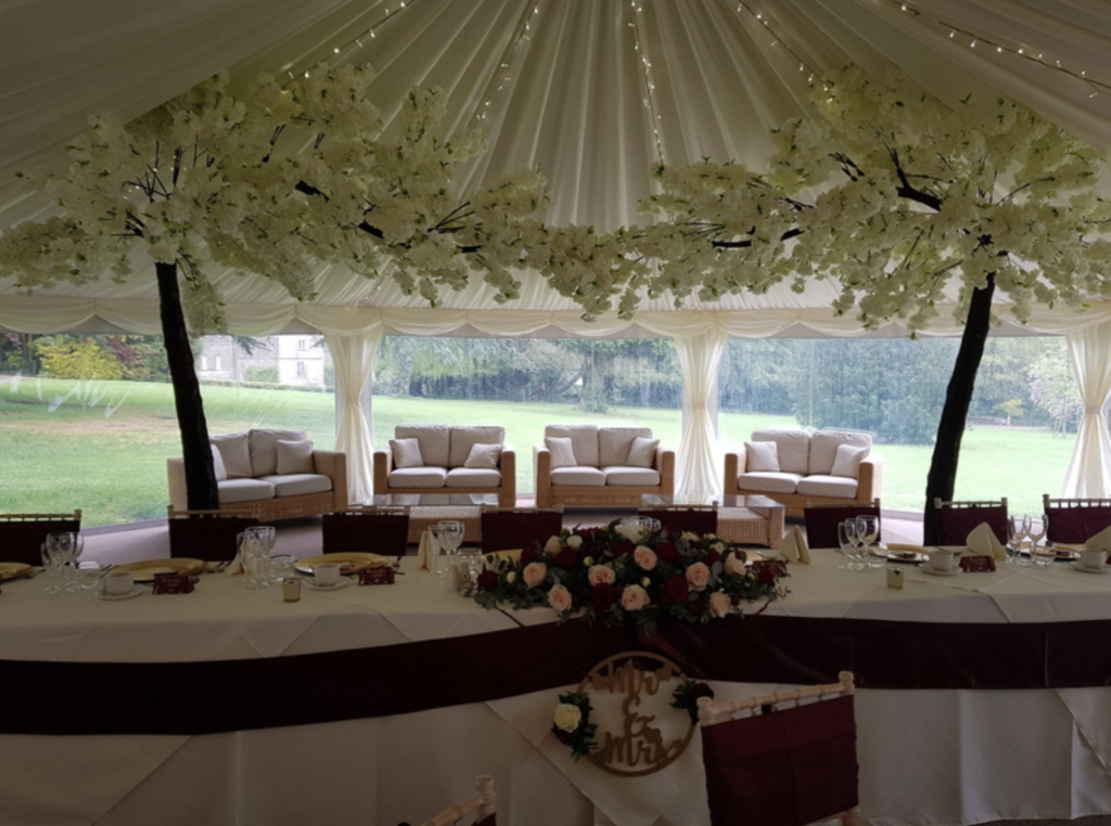 Artificial Cherry Blossom Canopy Tree- White - AER Tent & Event Rentals Inc